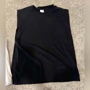 H&M | Tops | Two Hm Cap Shoulder Low Cut On Side Tank Tops | Poshmark